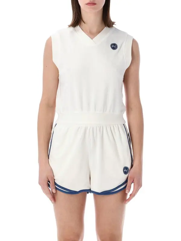 Nike Chill Terry V-neck Tank Top - Sail Mistic Blue