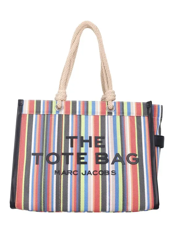 Marc Jacobs Stripe Mesh Large Tote Bag - Red Multi Striped