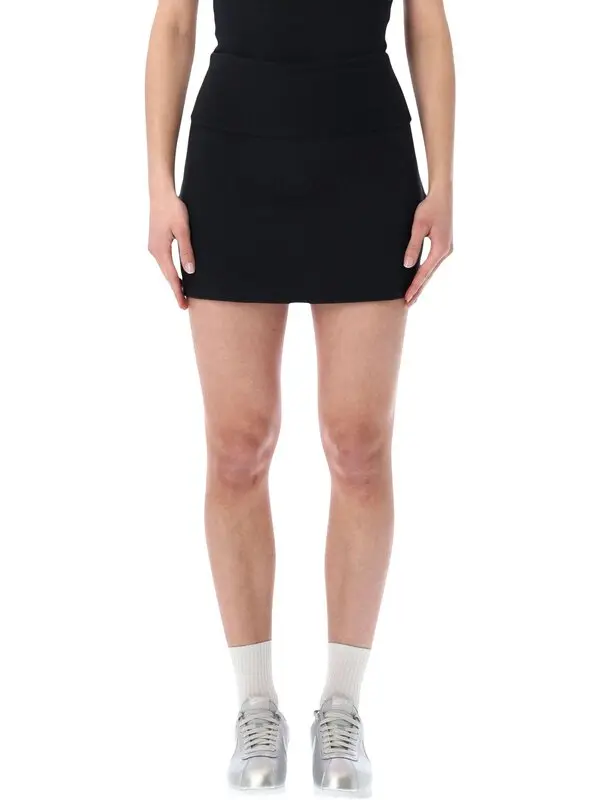 Nike Ribbed Knit Fitted Skort - Black