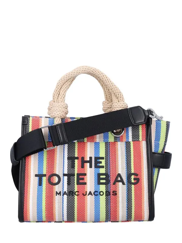 Marc Jacobs Stripe Mesh Small Tote Bag - Red Multi Striped