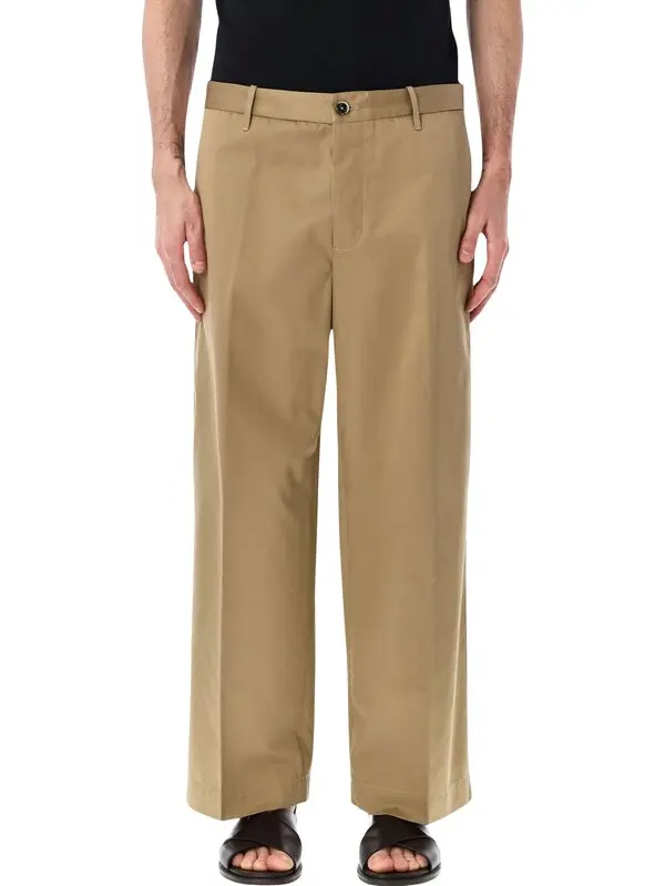 NINE:INTHE:MORNING Thiago Cotton Trousers - Dove Grey
