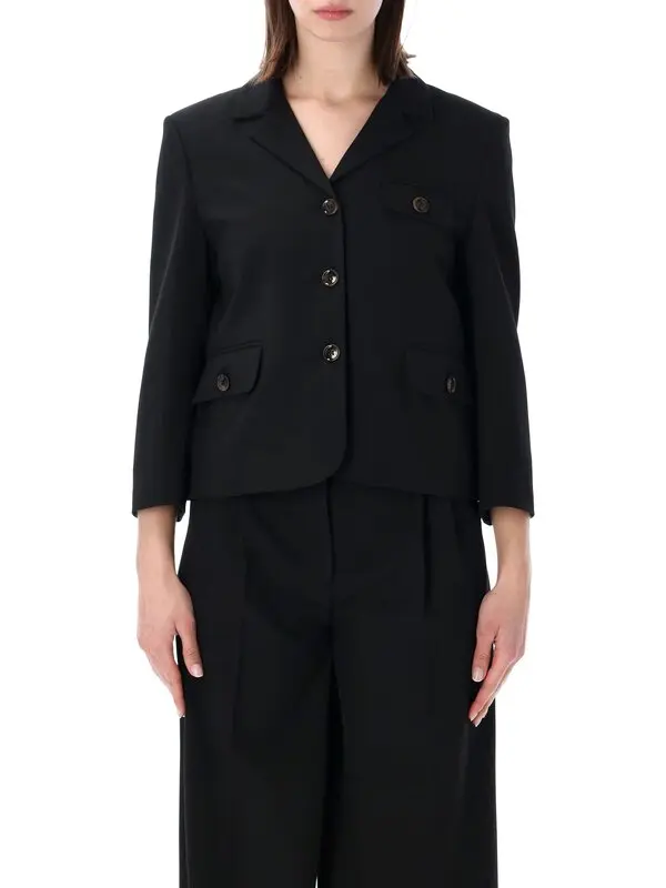 THE GARMENT Pisano Fitted Cropped Jacket - Black