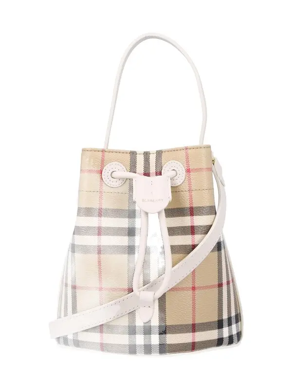 Burberry Icon Stripe Coated Canvas Bucket Bag - Vntg Check/soap