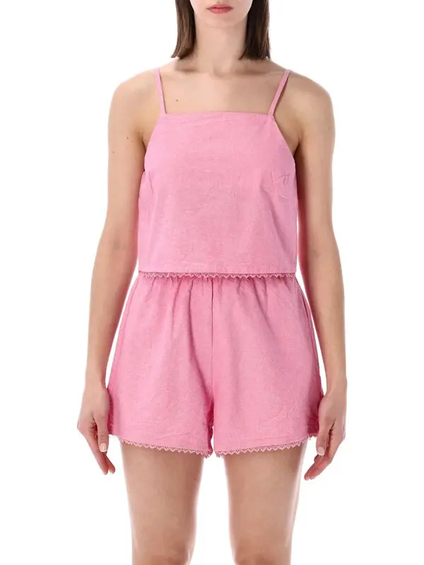 American Vintage Feoly Cropped Top - Pink