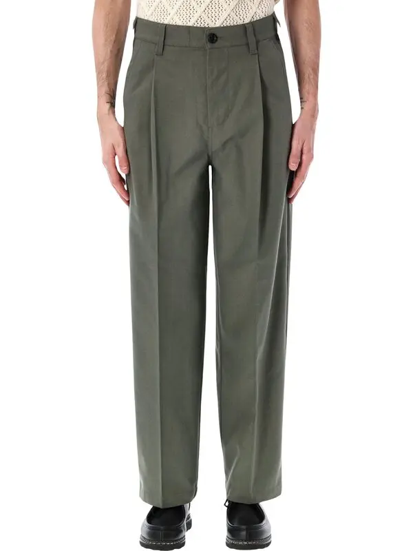 Obey Dean Pleated Trousers - Tea Leaf