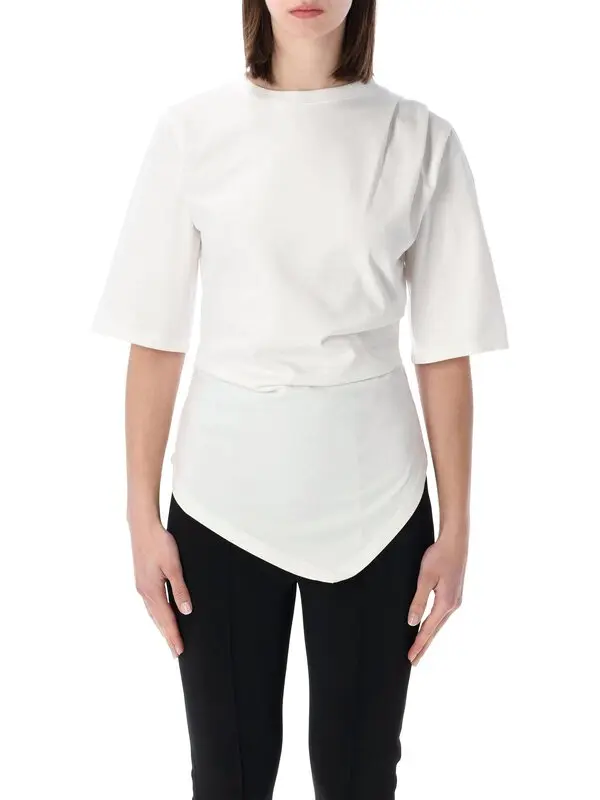 RÓHE Twisted Cotton T-shirt - White