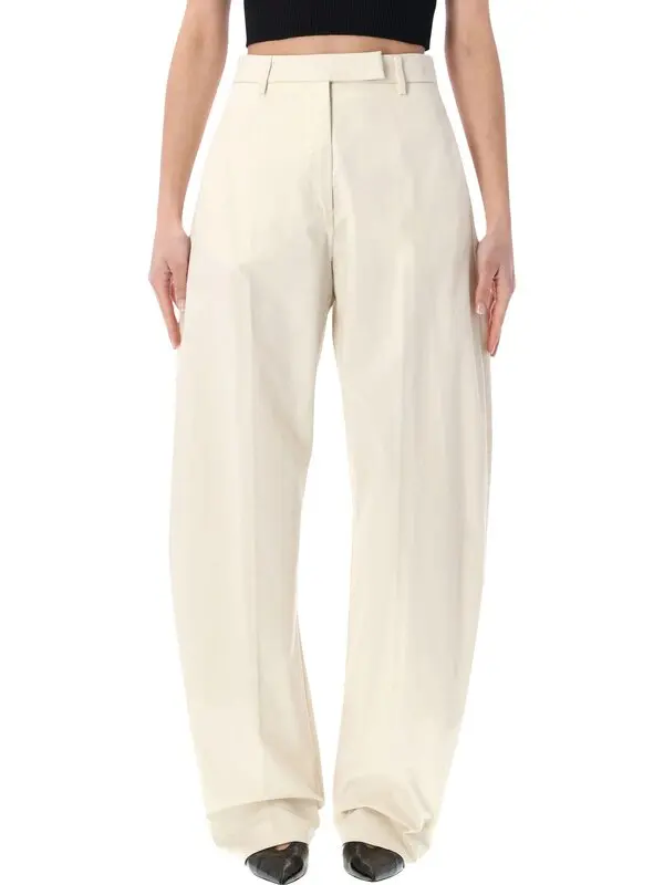 THE LATEST Dina Tailored Wide-leg Trousers - White