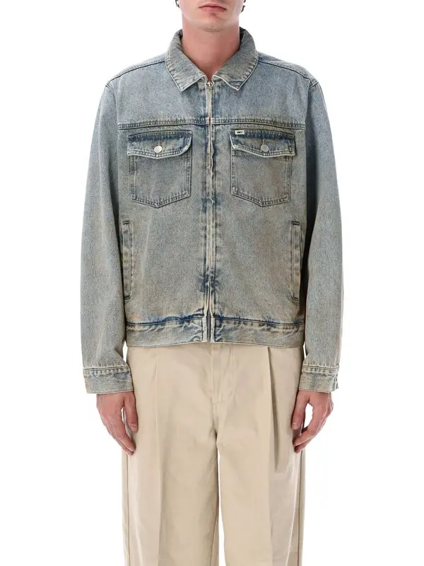 Obey Base Trucker Jacket - Light Indigo