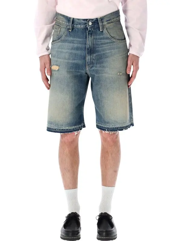 SUNFLOWER Super Wide Denim Shorts - Well Worn Blue