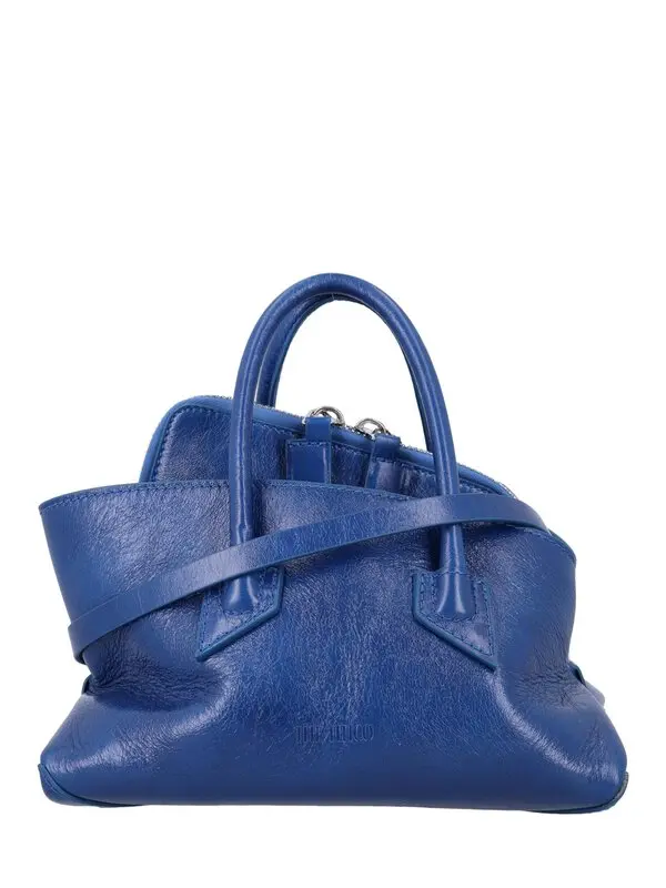Attico La Passeggiata Mini" Leather Top Handle Bag - Blue