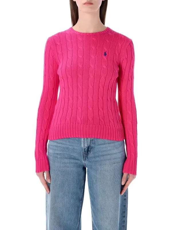 Polo Ralph Lauren Julianna Cable Knit Sweater - Accent Pink