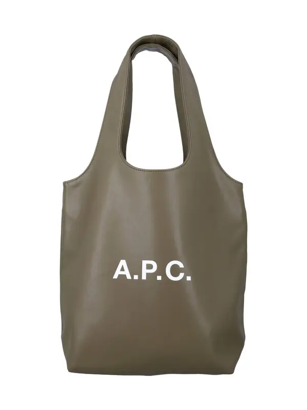 A.p.c. Recycled Leather-effect Tote Bag - Khaki