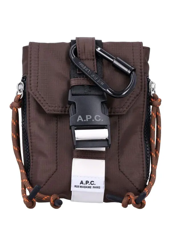 A.p.c. Technical Fabric Crossbody Pouch - Brown