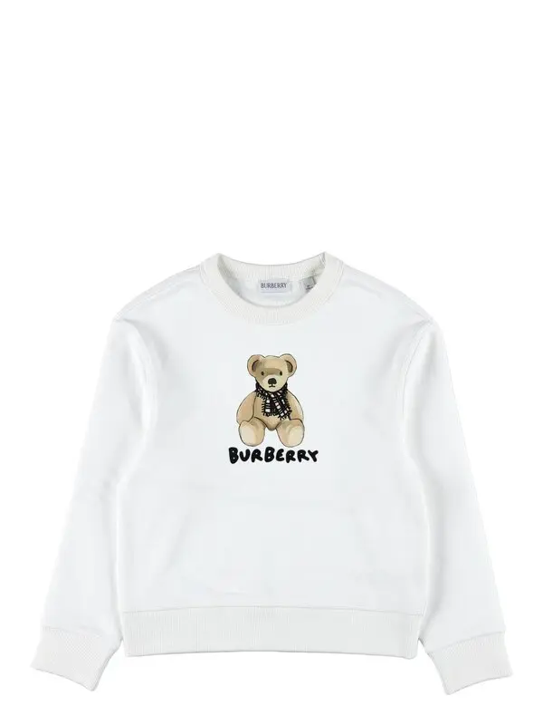 Burberry Cotton Bear Print Sweatshirt - White