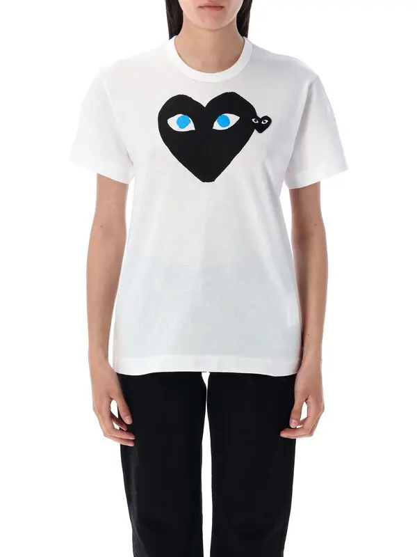 Play Comme Des Garcon Graphic Heart T-shirt - White