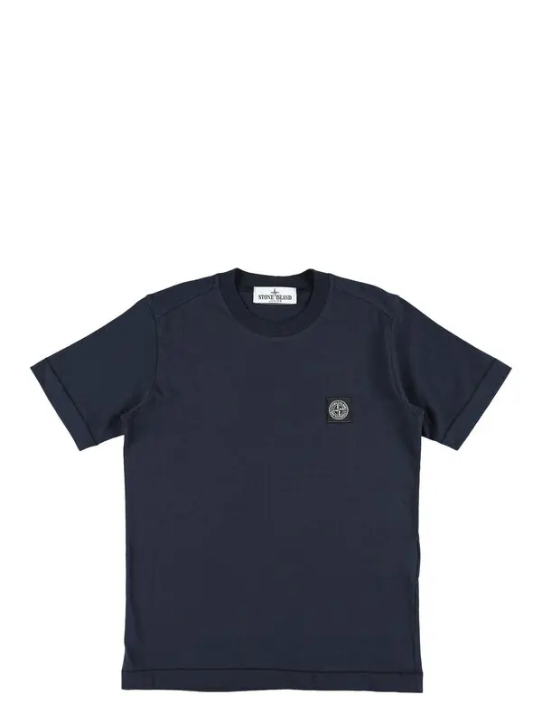 Stone Island Cotton Logo Patch T-shirt - Blue