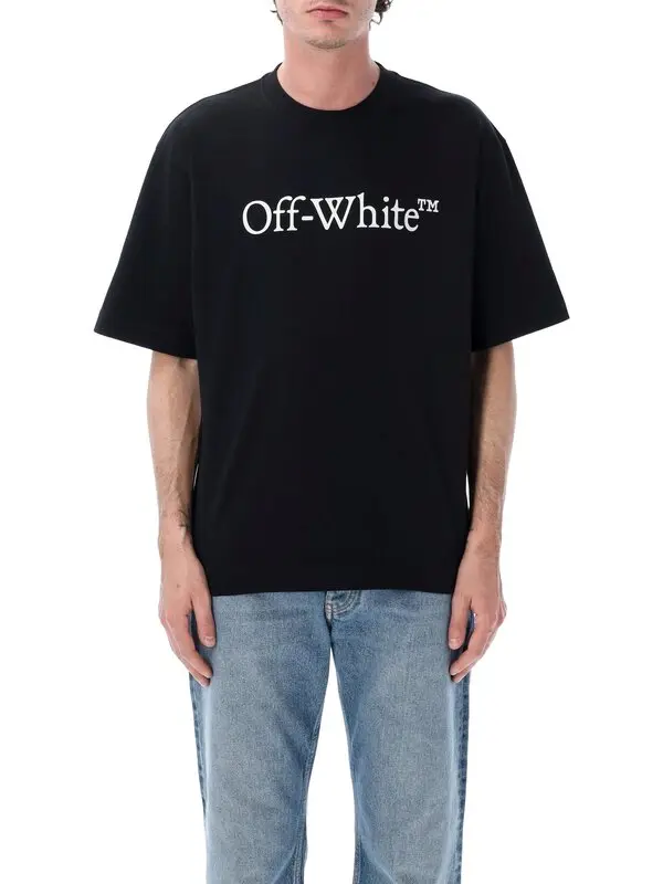 Off-White Cotton Logo T-shirt - Black