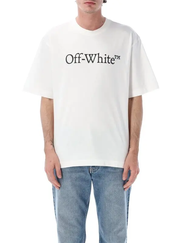 Off-White Big Bookish" Cotton Logo T-shirt - White