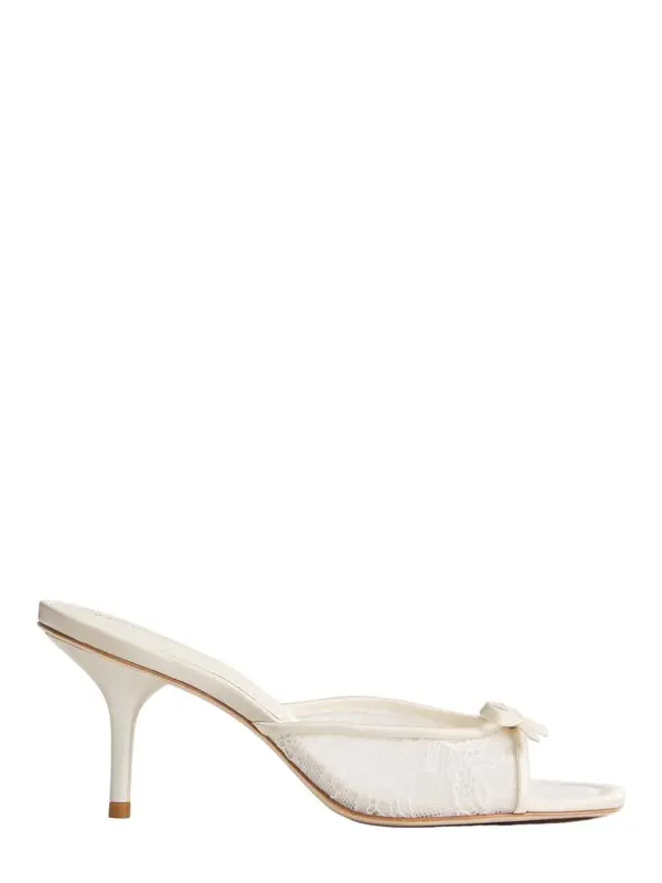 REFORMATION Clementine Heeled Mule Sandal - Ivory