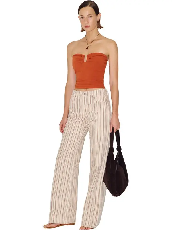REFORMATION Yara Knit Top - Orange