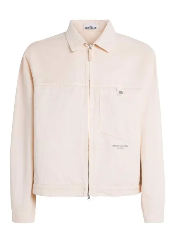 Stone Island Cotton Twill Marina Jacket - Ivory