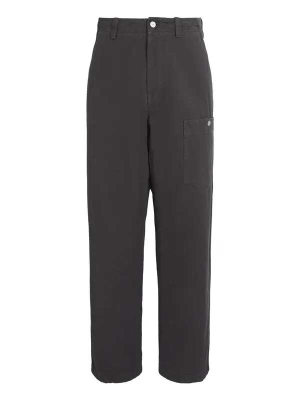 Stone Island Slub Cotton Cargo Trousers - Grey