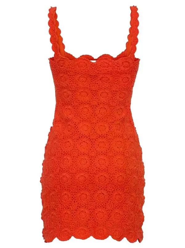 Cara Cara Persephonie Crochet-knit Dress - Red