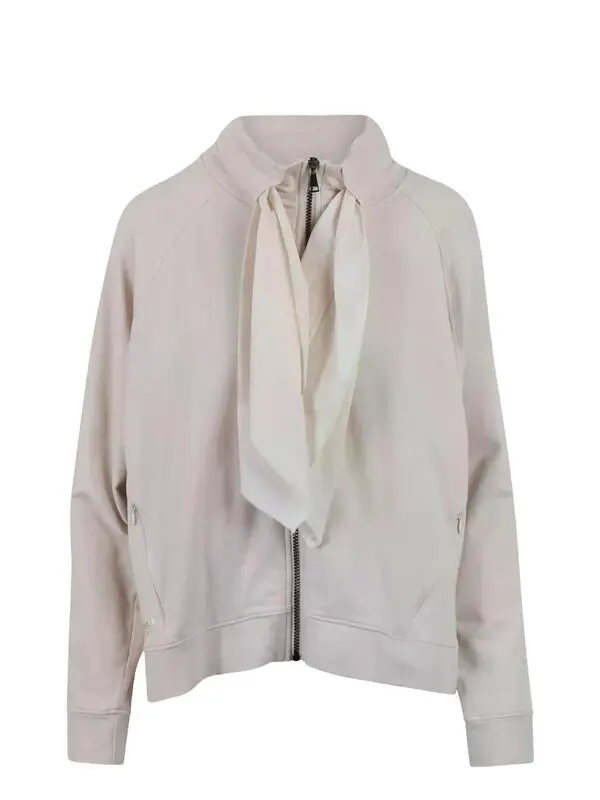 NOUMENO CONCEPT Scarf-detail Pleat Sweatshirt - Neutrals