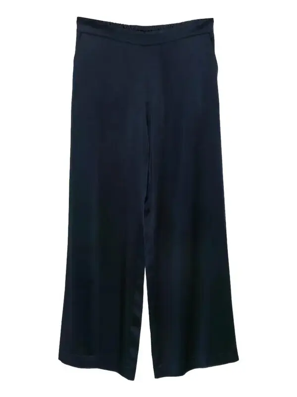 CLIPS Elasticated Waistband Wide-leg Trousers - Blue