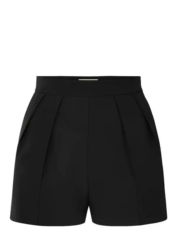 Elisabetta Franchi Darted Crêpe Shorts - Black