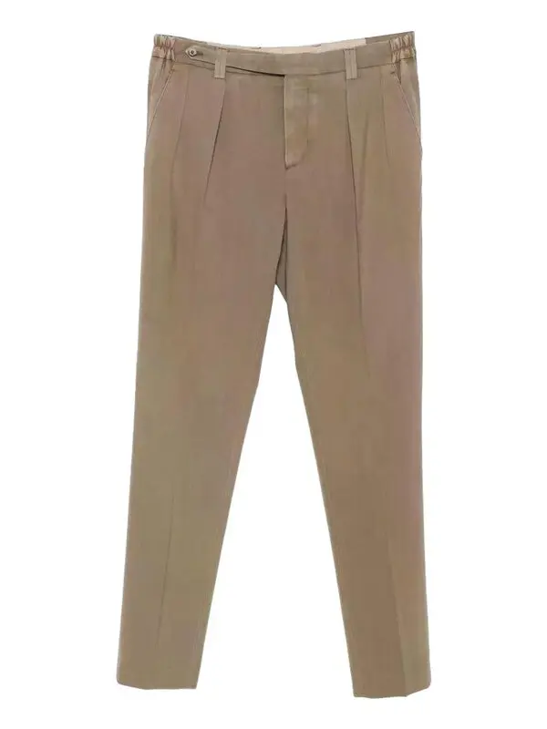 MARIANI Pleated Waistband Trousers - Neutrals
