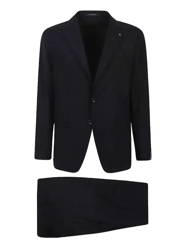 Tagliatore Single-breasted Wool-blend Suit - Blue