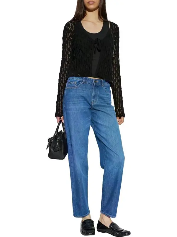 Emporio Armani Logo Plaque Straight-leg Jeans - Blue