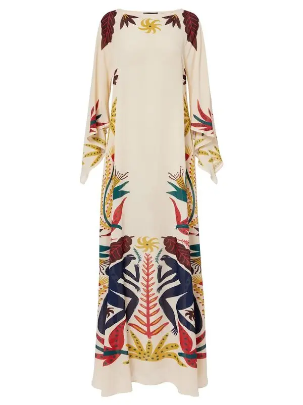 Etro Printed Maxi Dress - White