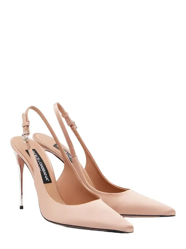 Dolce & Gabbana Dg Satin Slingback Pumps - Pink