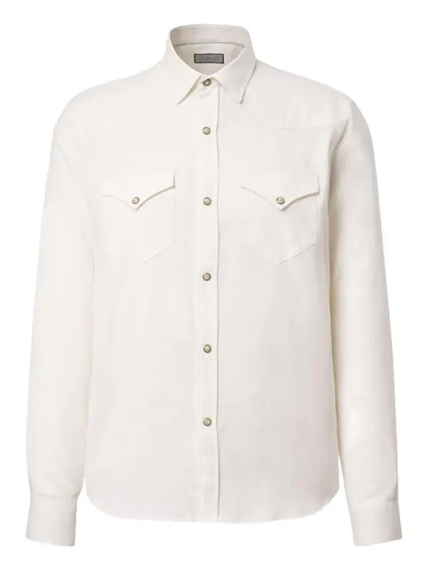 Canali Cotton And Cashmere Shirt - White