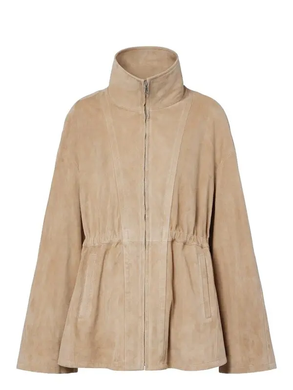 Nour Hammour Passage Suede Jacket - Beige