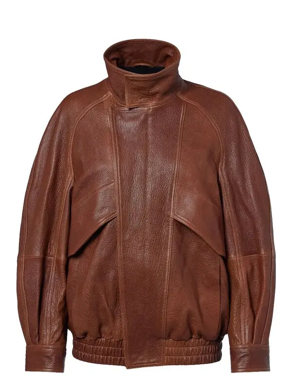 Nour Hammour Ariste Leather Jacket - Brown