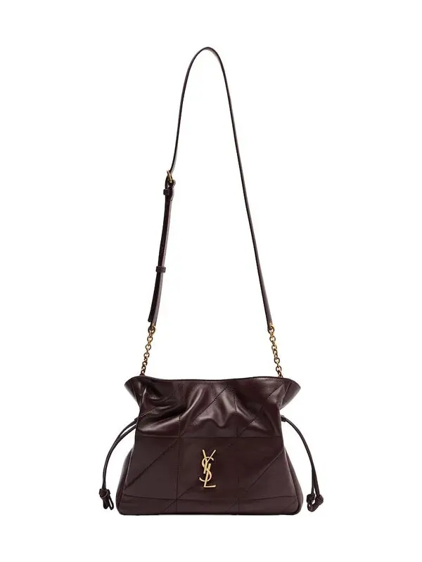 Saint Laurent Jamie Small Leather Shoulder Bag - Burgundy