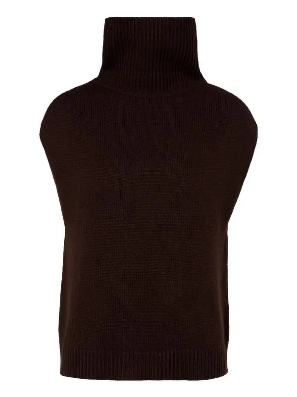 Jardin Des Orangers Wool And Cashmere Turtleneck Sweater Vest - Brown