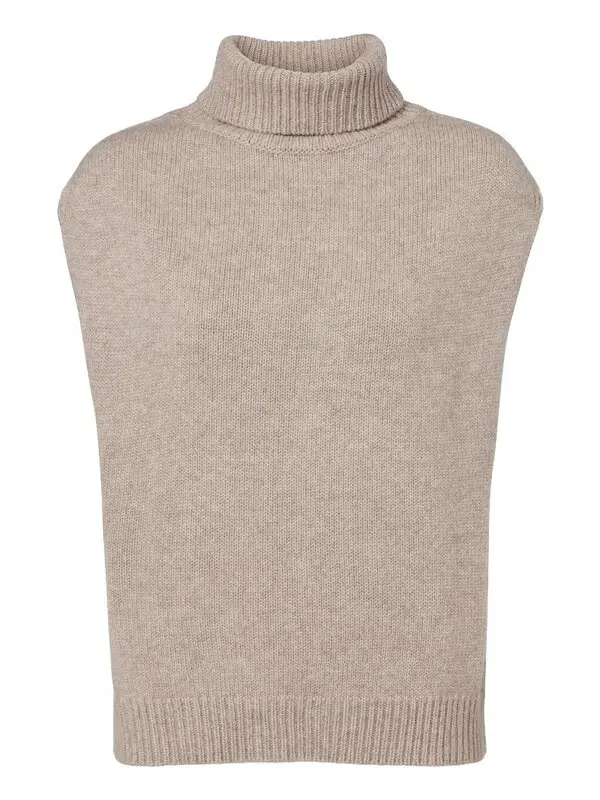 Jardin Des Orangers Turtleneck Wool And Cashmere Sweater Vest - Grey