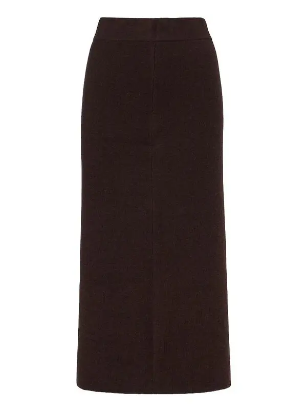 Jardin Des Orangers Wool And Cashmere Pencil Skirt - Brown