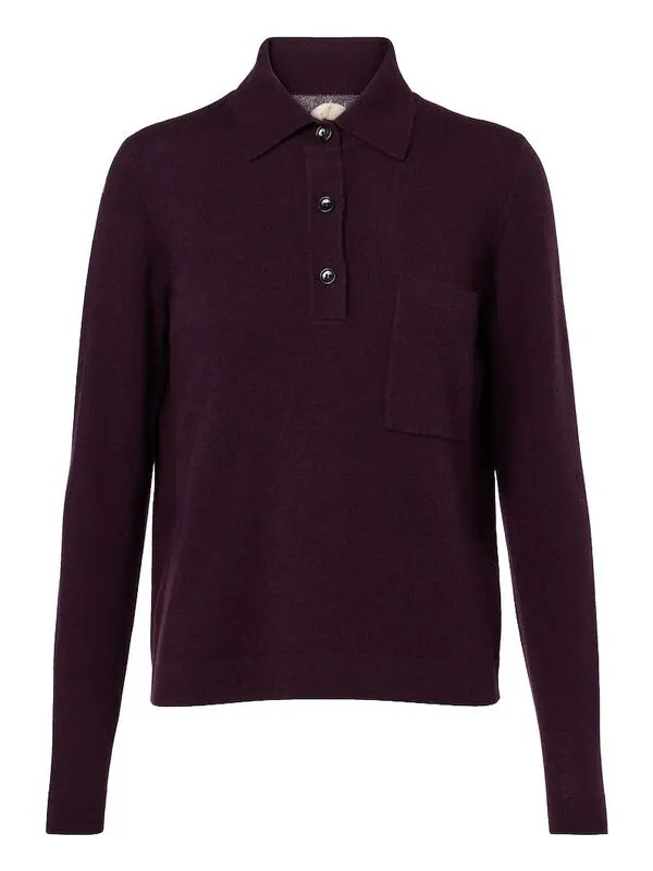 Jardin Des Orangers Wool And Cashmere Polo Sweater - Purple