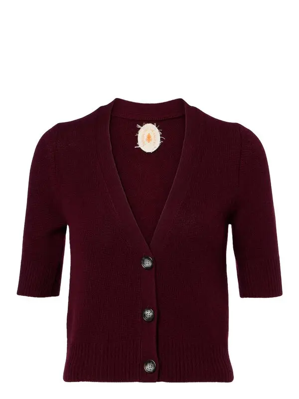 Jardin Des Orangers Cashmere Cardigan - Burgundy
