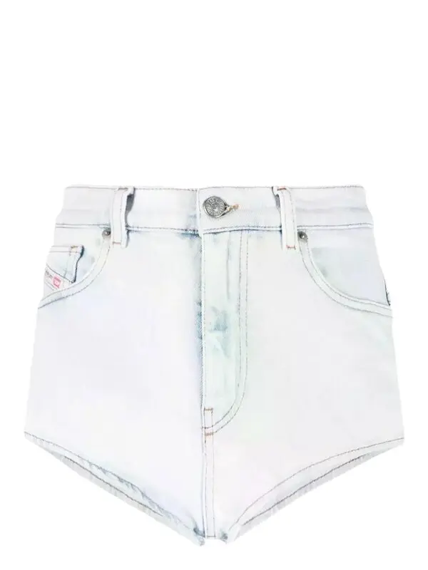 DIESEL® High-rise Denim Mini Shorts - Blue