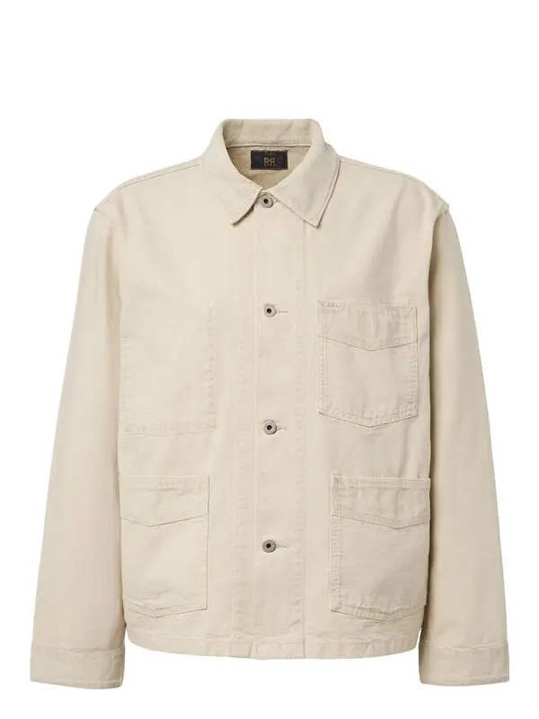 Ralph Lauren Corduroy-trimmed Cotton Denim Jacket - Beige