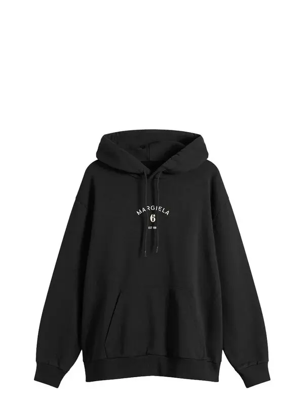 MAISON MARGIELA Logo Print Hoodie - Black