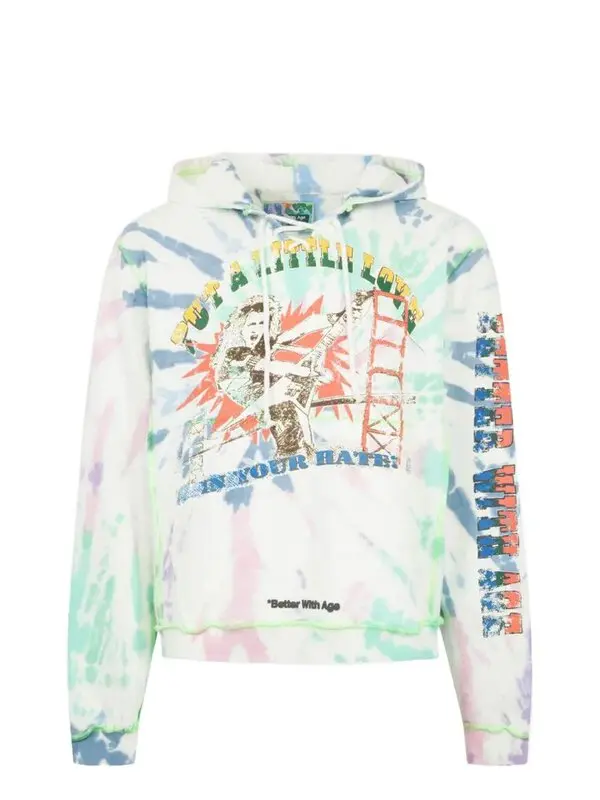 BETTER WITH AGE Tie-dye Graphic Hoodie - Multi