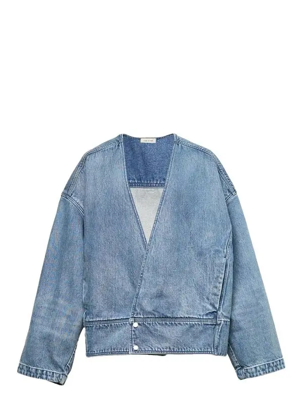 Fear Of God Denim Lapelless Jacket - Blue