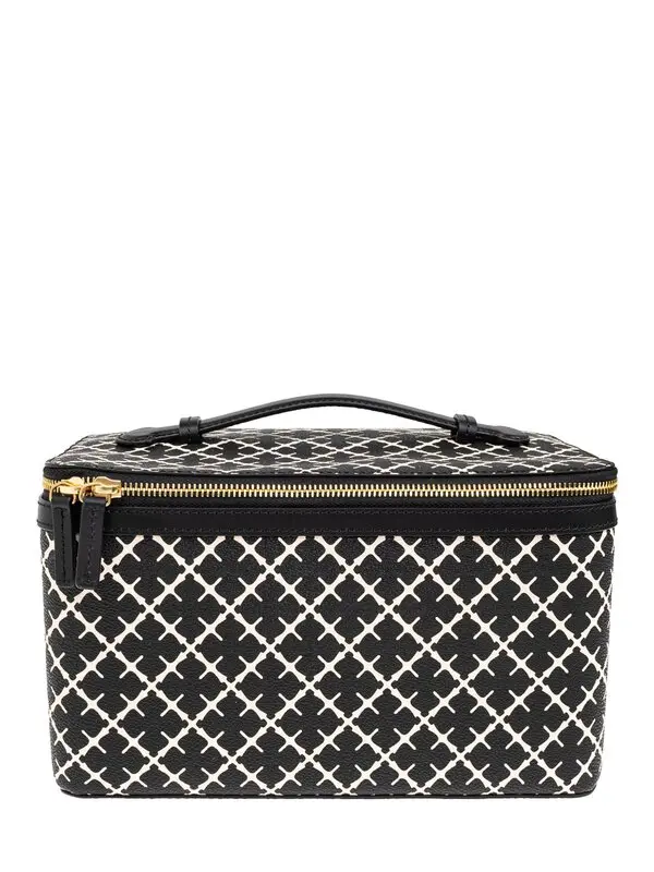 BY MALENE BIRGER Cosmetic Bag With Patterned Design And Top Handle - Black